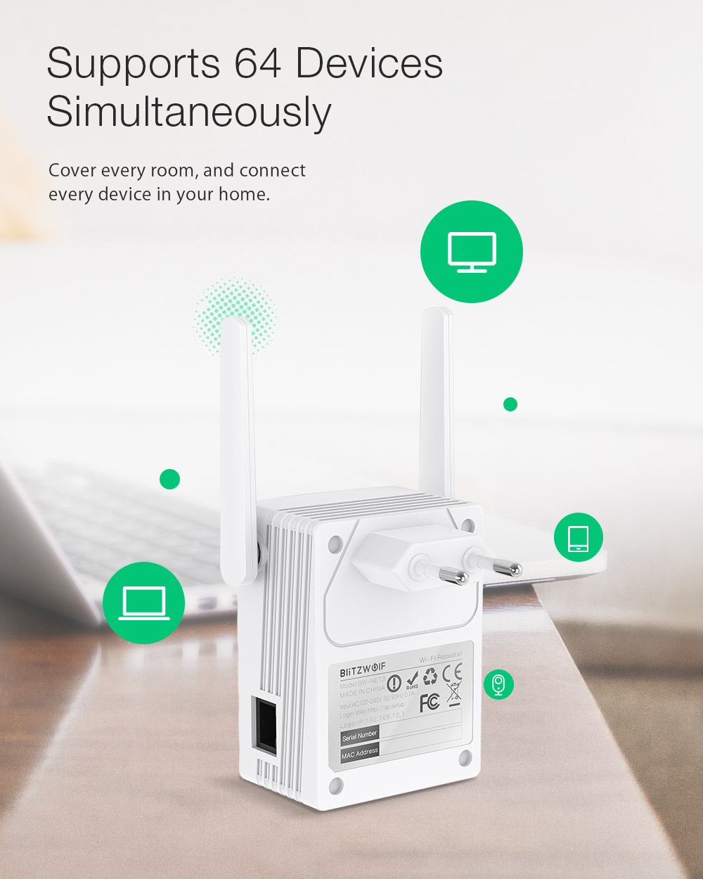 BlitzWolf BW-NET3 Wi-Fi ismétlő bemutató - Techlabor